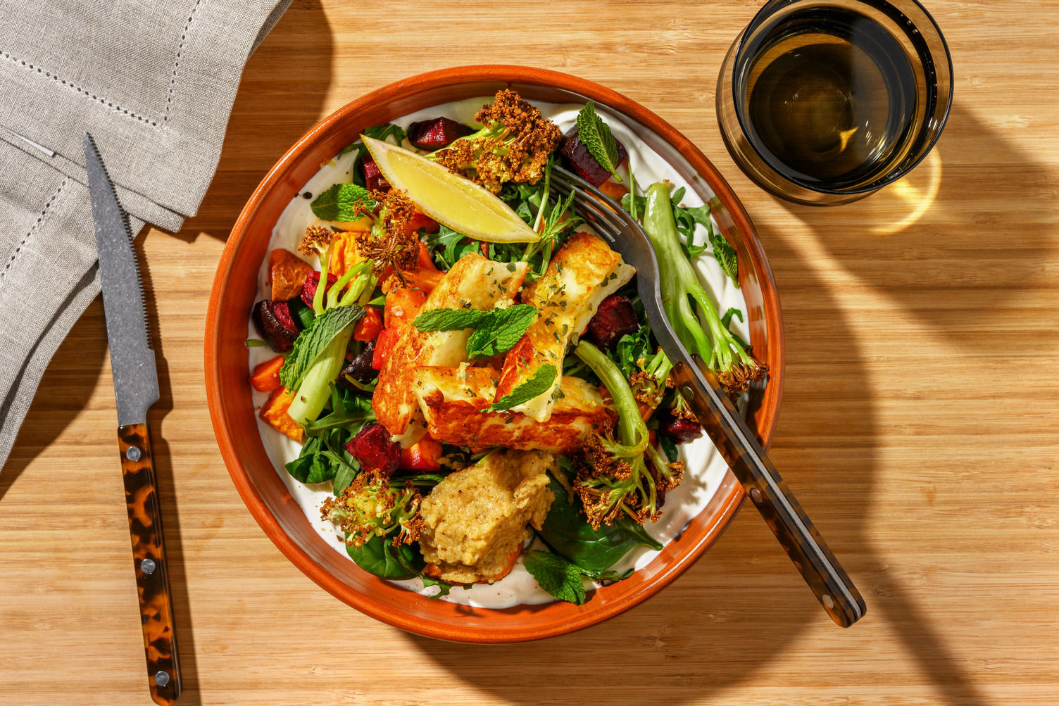 Lemony Double Haloumi & Roasted Fioretto Bowl Recipe | HelloFresh