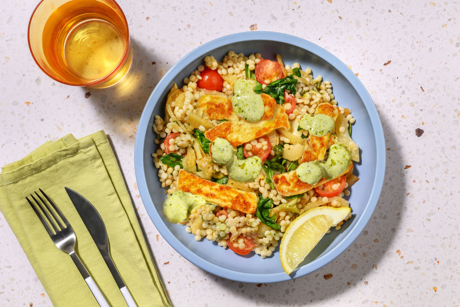 Warming Haloumi & Fennel Pearl Couscous Salad Recipe | HelloFresh