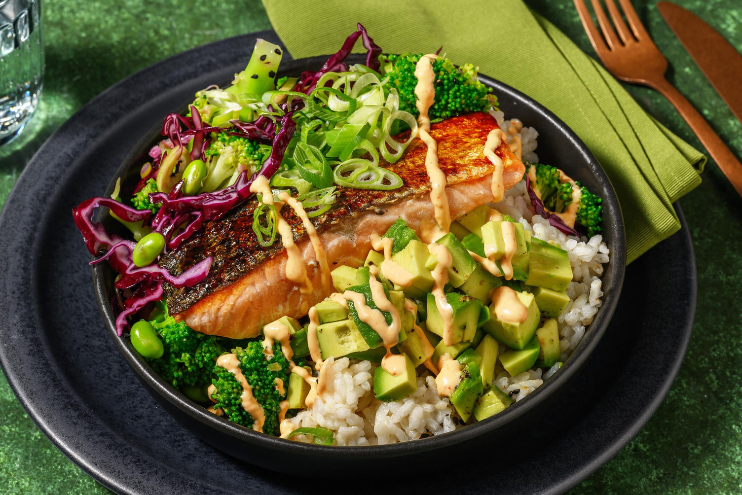 Sushi-Inspired Gingery Double Salmon Bowls Recipe | HelloFresh