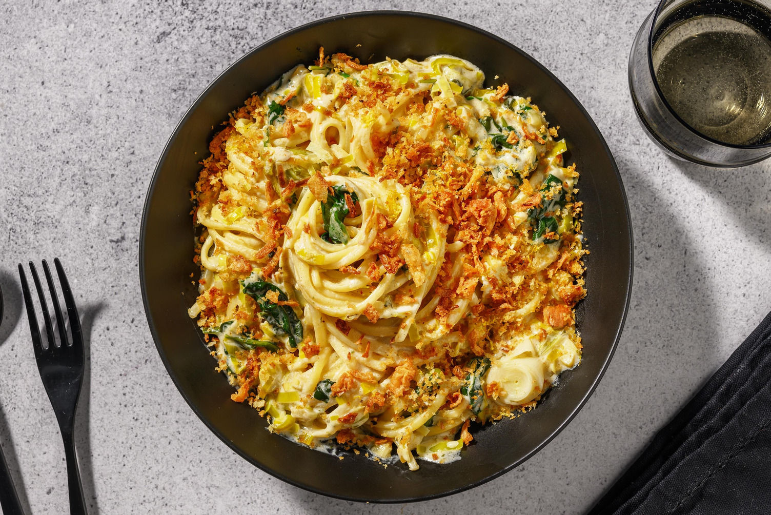 Linguine with Leeks and Boursin Recipe | HelloFresh