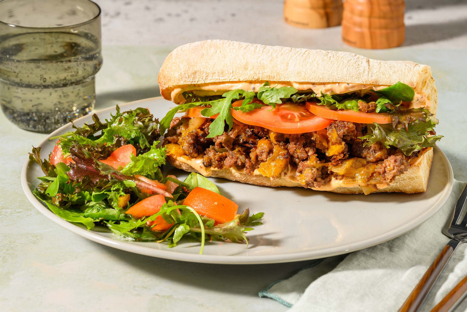 SuperQuick Cheesy Beef Sandwiches Recipe | HelloFresh
