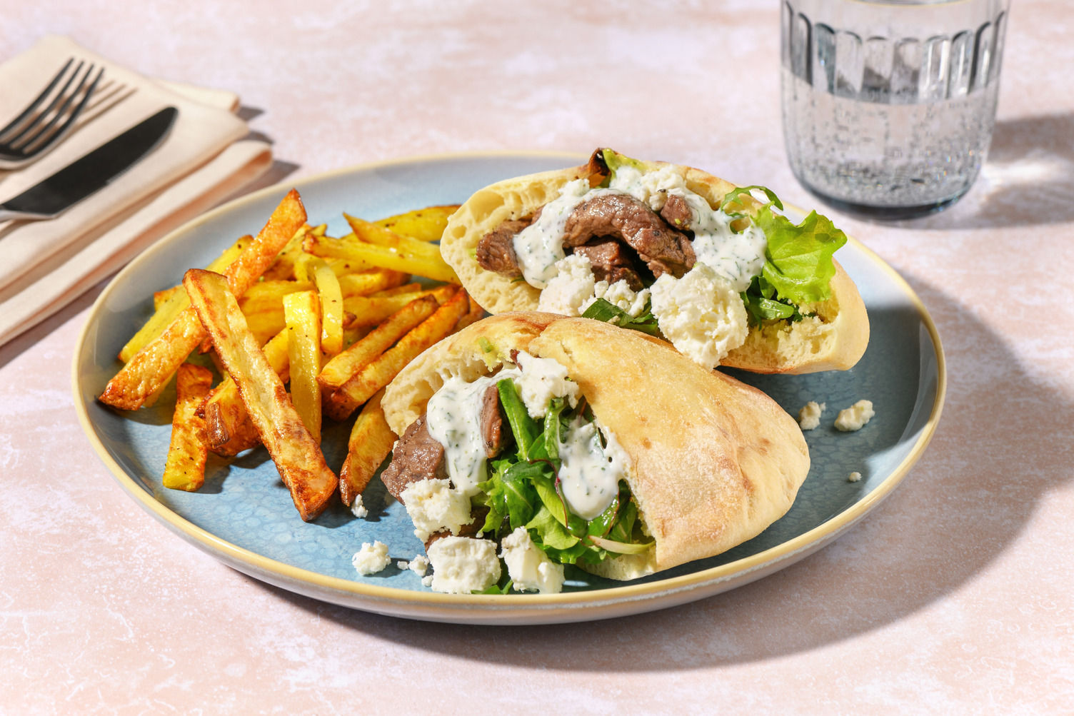 Double Dill-Parsley Beef & Fetta Pita Pockets Recipe | HelloFresh