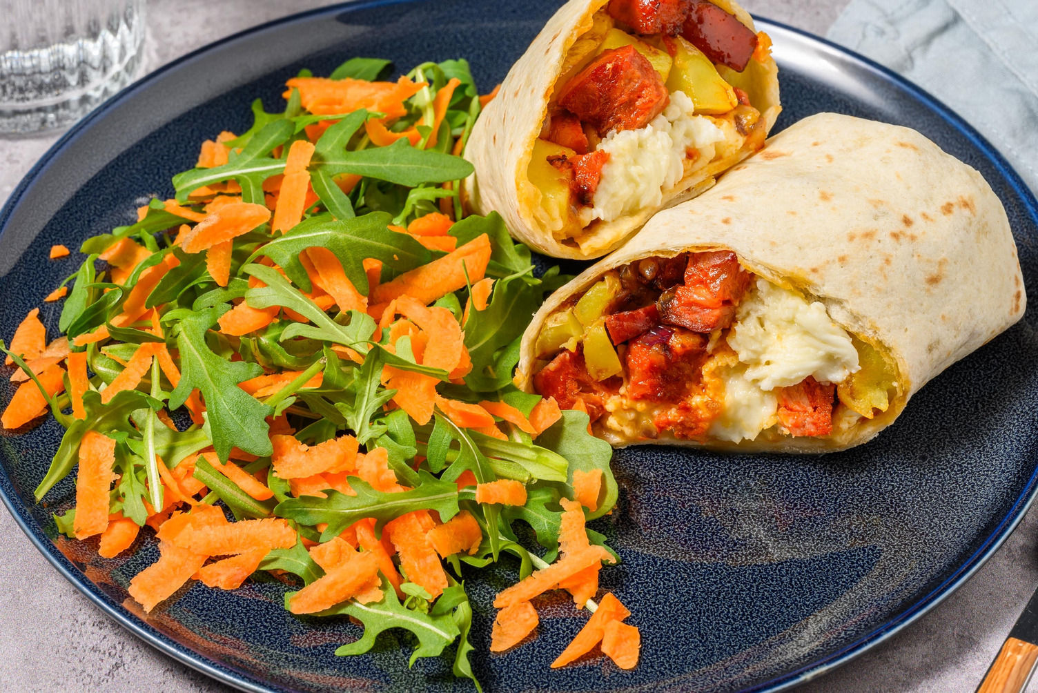 Chorizo and fresh mozzarella wrap | HelloFresh
