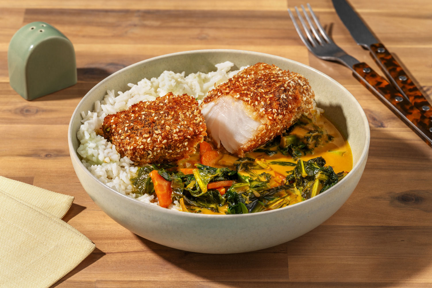 Sesame-Crumbed John Dory & Katsu Curry Recipe | HelloFresh