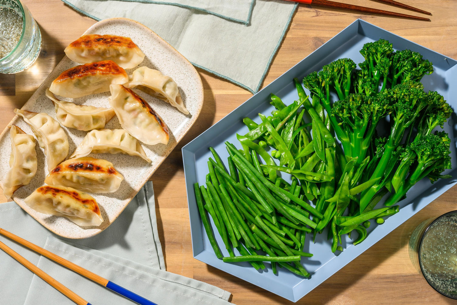 Vegetable Gyozas and Green Veg Sides Bundle Recipe | HelloFresh