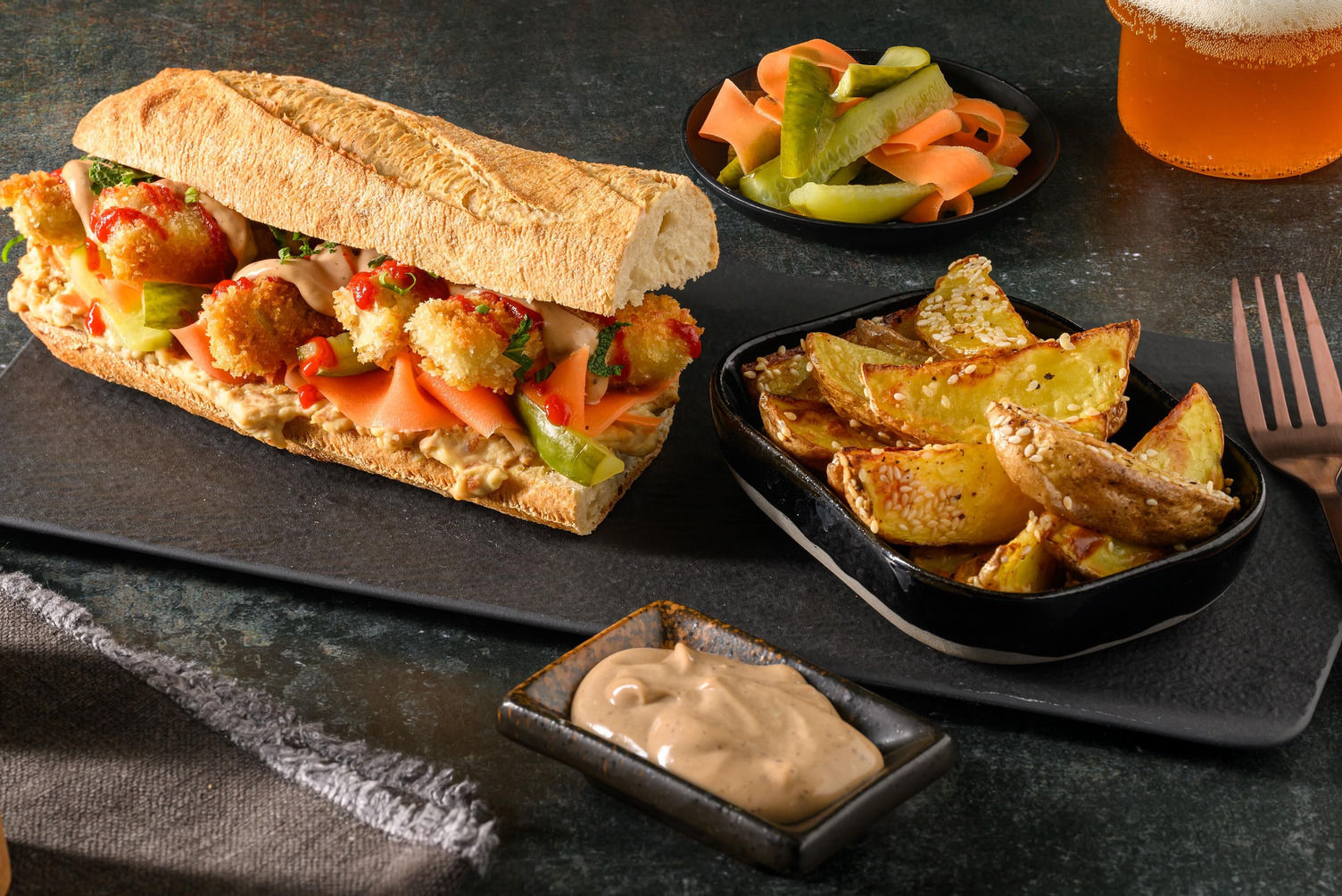 Crispy Tofu Banh Mi mit Zwiebel-Paté Rezept | HelloFresh