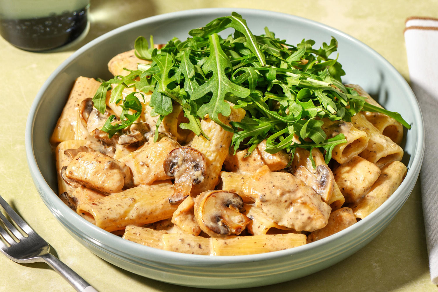 Umami Miso Chicken and Mushroom Rigatoni Recipe | HelloFresh
