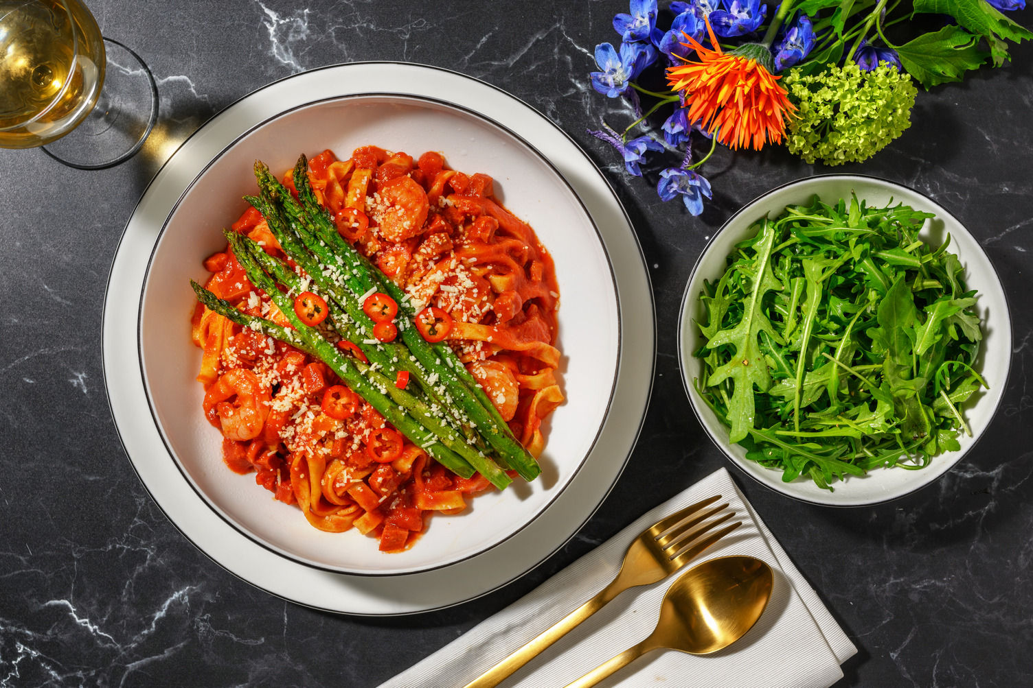 King Prawn, Chilli and Chorizo Fresh Tagliatelle Recipe | HelloFresh