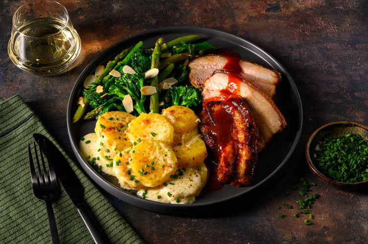 Sticky Mustard Pork Belly and Red Wine Jus Recipe | HelloFresh
