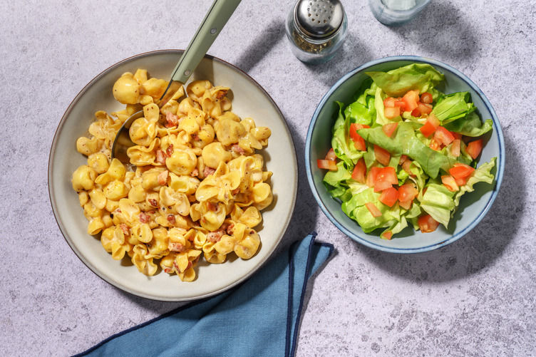 Truffled Bacon with Spinach and Mushroom Fiorelli Recipe | HelloFresh