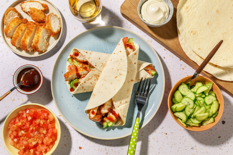 BBQ Crumbed Chicken Wrap with Irish Bacon Recipe | HelloFresh