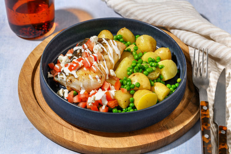 Fried Hake and Greek Style Cheese Recipe | HelloFresh