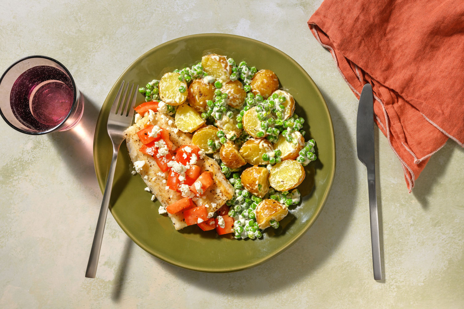 Fried Salmon and Greek Style Cheese Recipe | HelloFresh