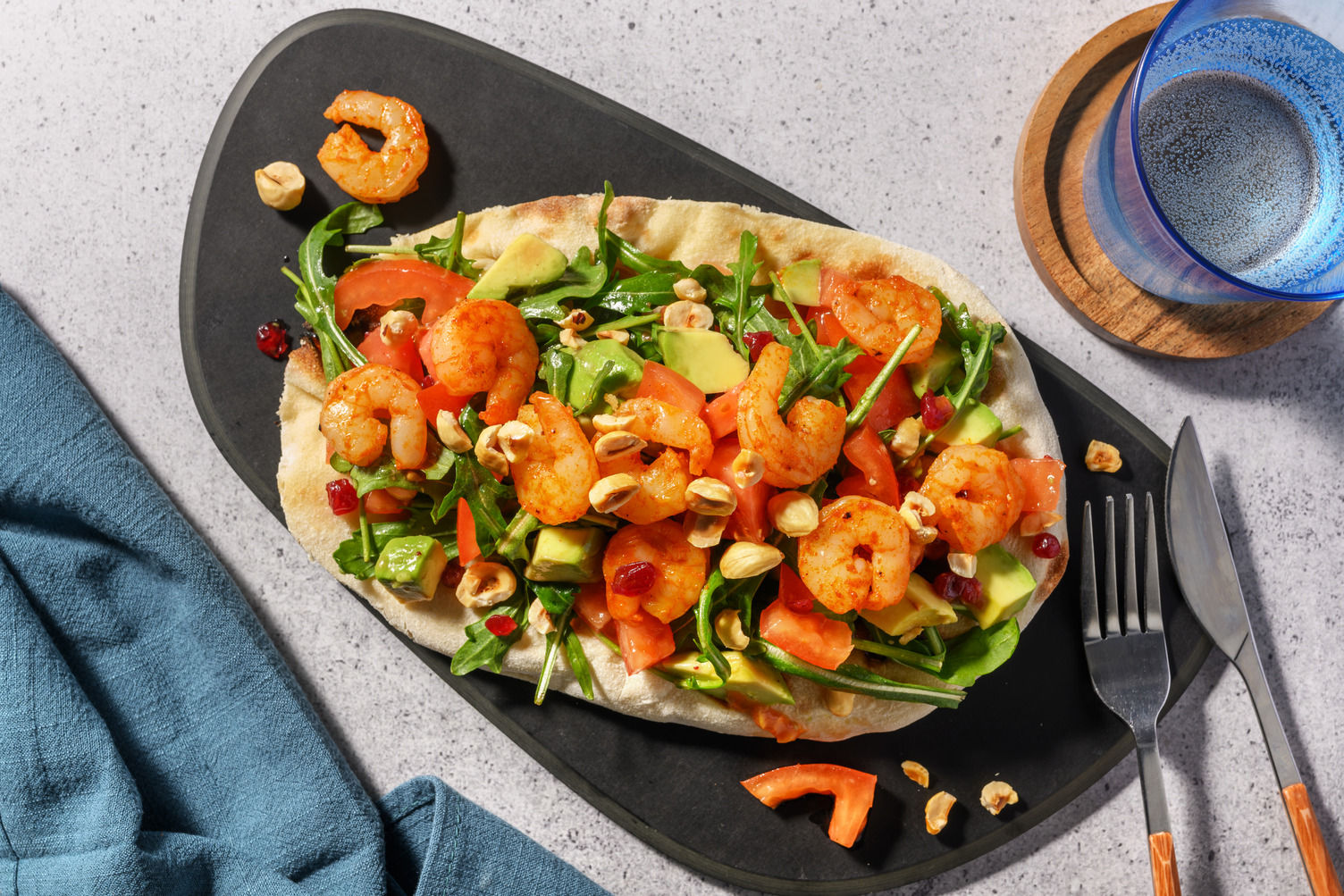Paprika Prawn Loaded Naan Recipe | HelloFresh