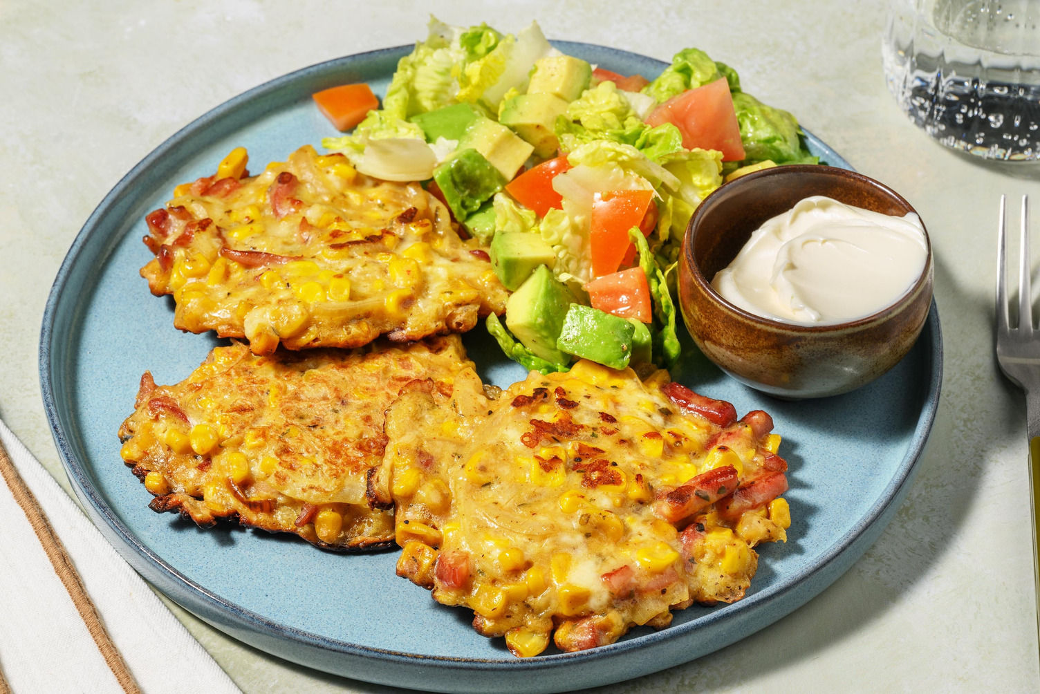 Spiced Corn, Bacon and Cheese Fritters Recipe | HelloFresh