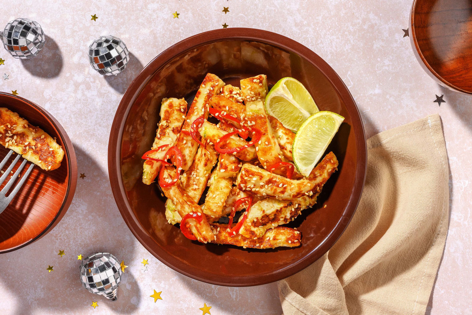 Sweet and Sticky Honey-Sesame Halloumi Recipe | HelloFresh