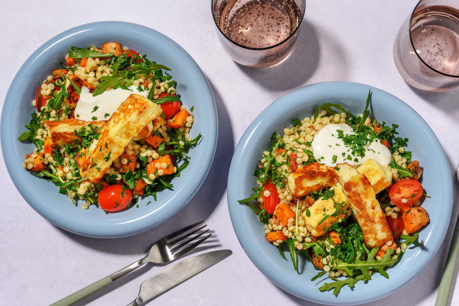 Sticky Orange Halloumi & Pearl Couscous Salad Recipe | HelloFresh