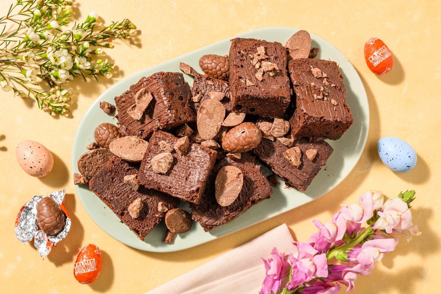 Tony's Chocolonely Easter Egg Brownies Recipe | HelloFresh