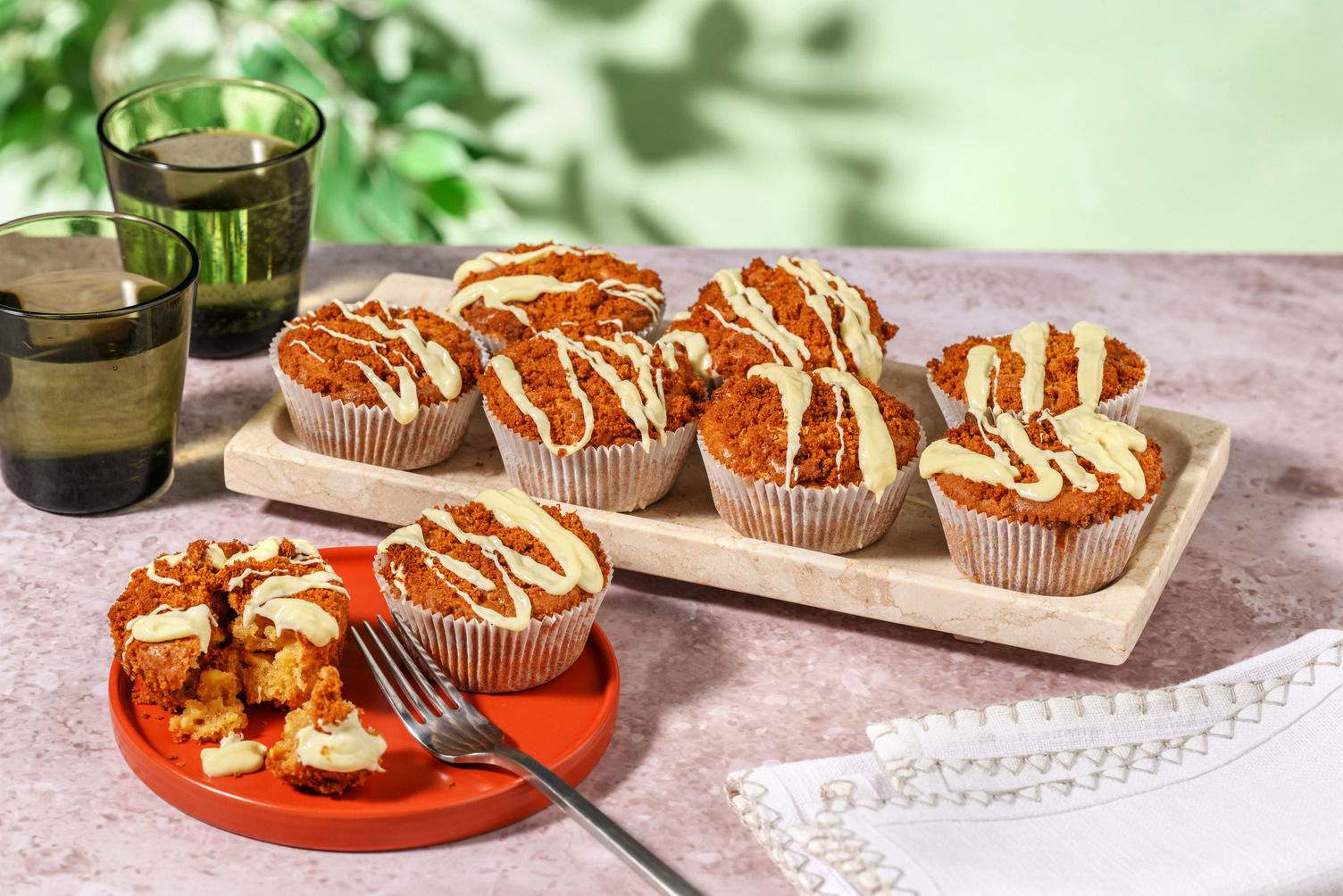 Muffins chocolat blanc & spéculoos Recette | HelloFresh