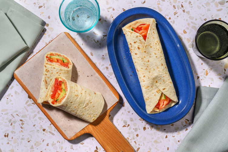 Spicy Cream Cheese Smoked Salmon Wrap Recipe | HelloFresh