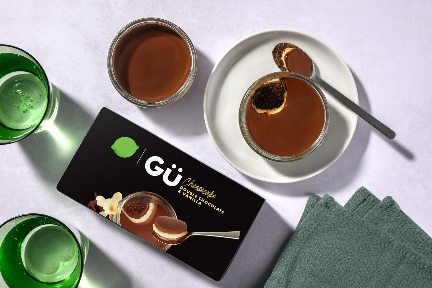 Gu Double Chocolate and Vanilla Cheesecake Recipe | HelloFresh