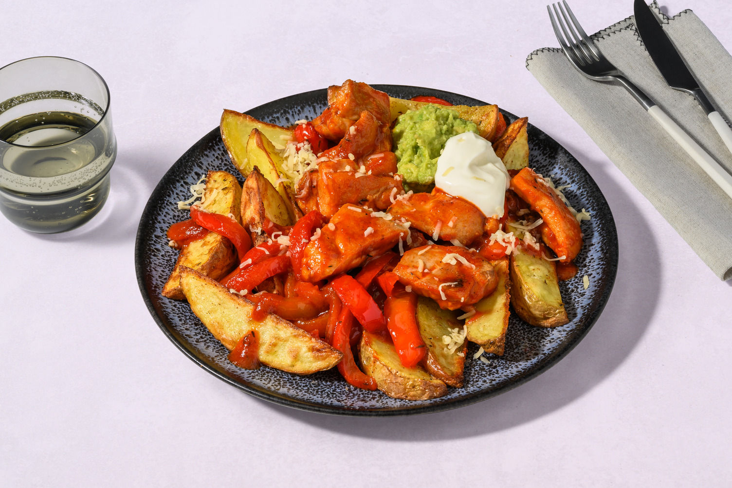 Fajita Chicken Loaded Wedges Recipe | HelloFresh