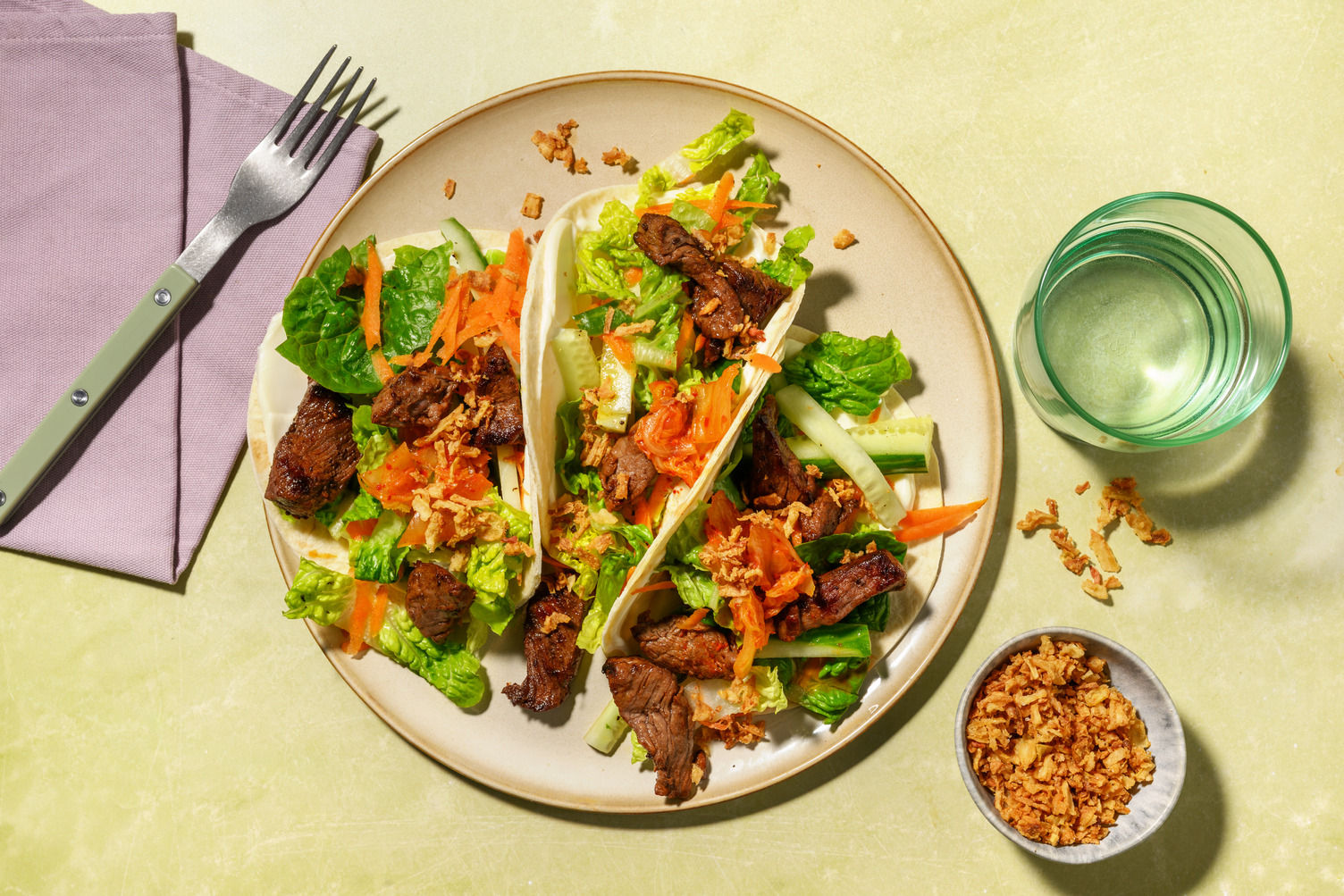 Speedy Korean Gochujang Beef & Prawn Tacos Recipe | HelloFresh