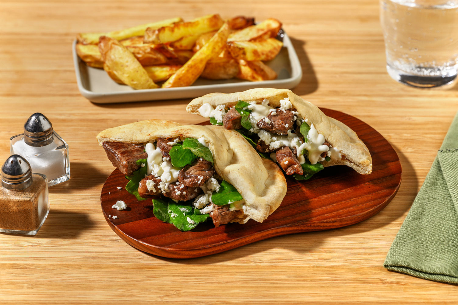 Pan-Seared Beef, Haloumi & Fetta Pita Pockets Recipe | HelloFresh
