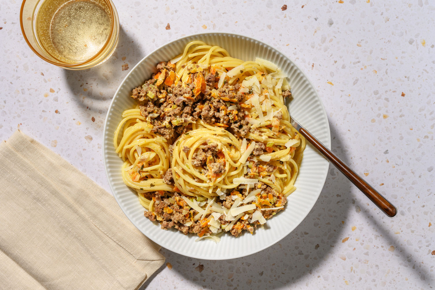 Double Beef & Veggie Spaghetti Nest Recipe | HelloFresh