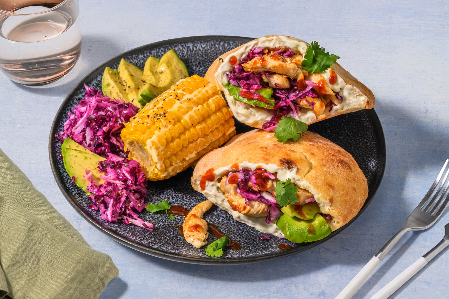 Fast Fiesta Beef Pitas & Buttered Corn Recipe | HelloFresh