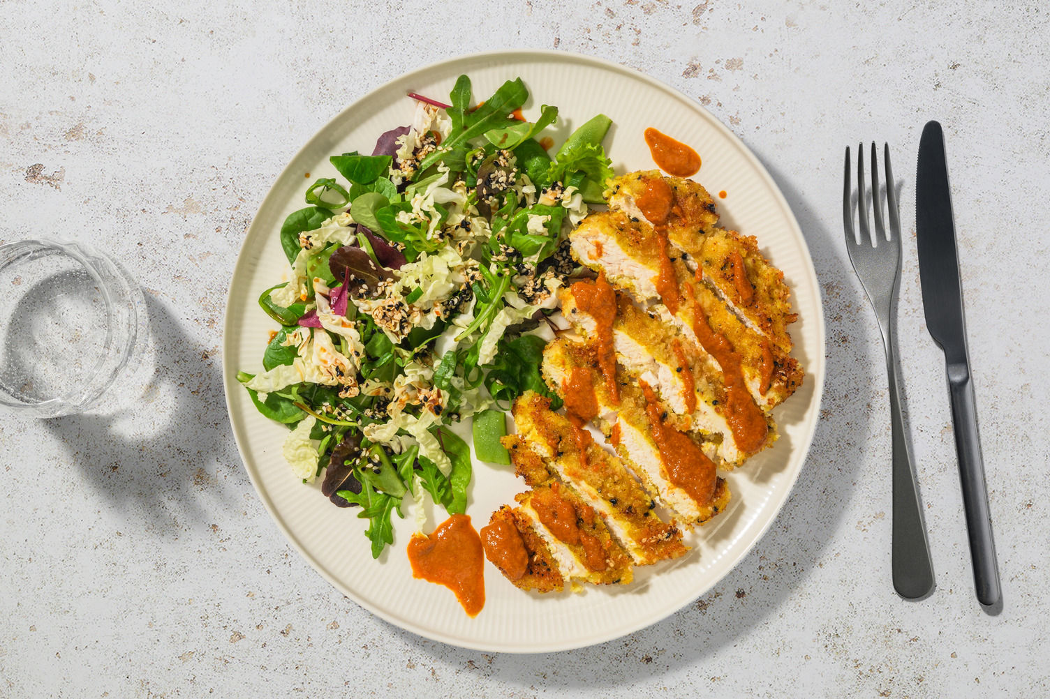 Double Sesame-Crusted Chicken Schnitzel Recipe | HelloFresh