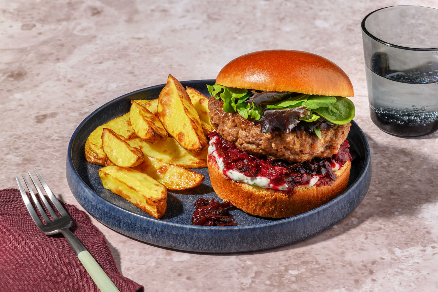 Classic Halloumi & Beetroot Relish Burger Recipe | HelloFresh
