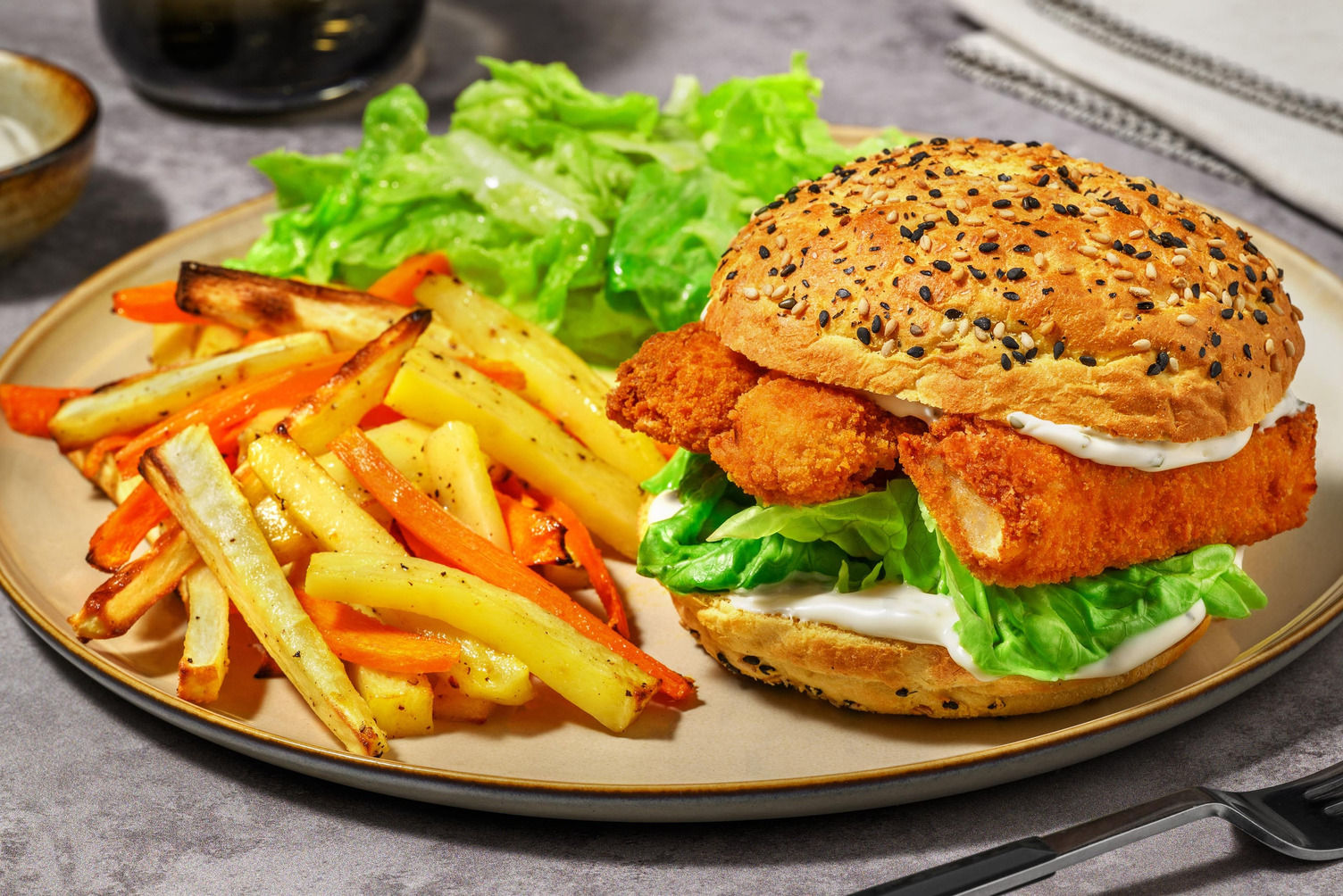 Sandwich végé façon poisson et sauce ravigote Recette | HelloFresh