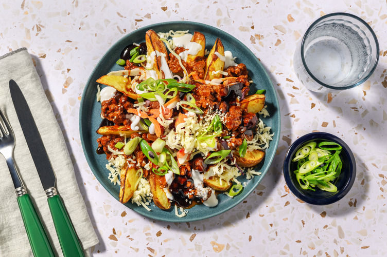 Cheesy Korean Inspired Pork Loaded Wedges Recipe | HelloFresh