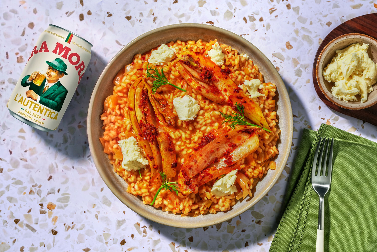 Nduja auf Risotto mit Fenchel Rezept | HelloFresh