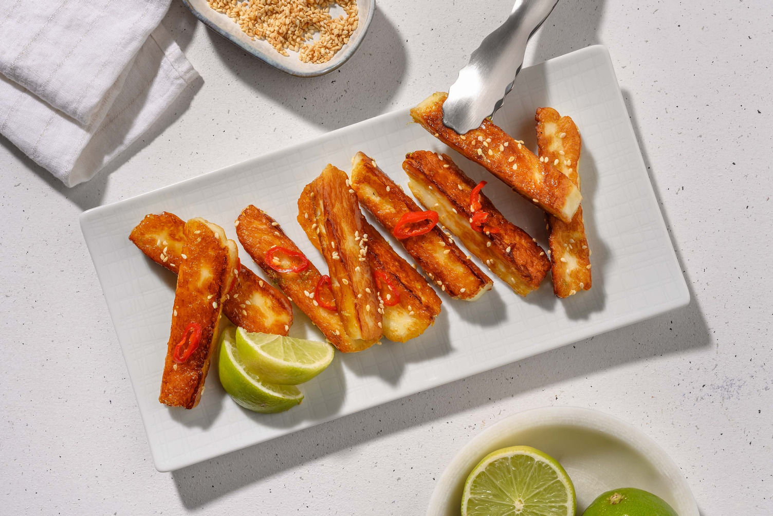Bestselling Honey Sesame Halloumi Chips Recipe | HelloFresh