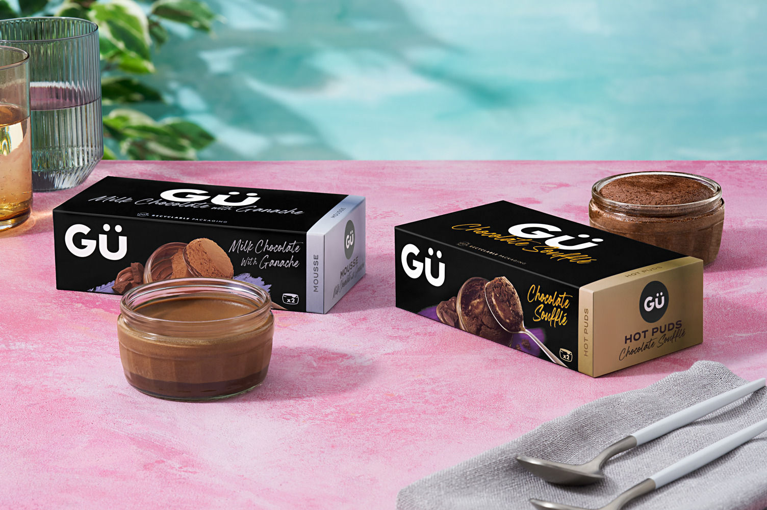 Gϋ Milk Chocolate Mousse and Hot Chocolate Soufflés Variety Bundle ...