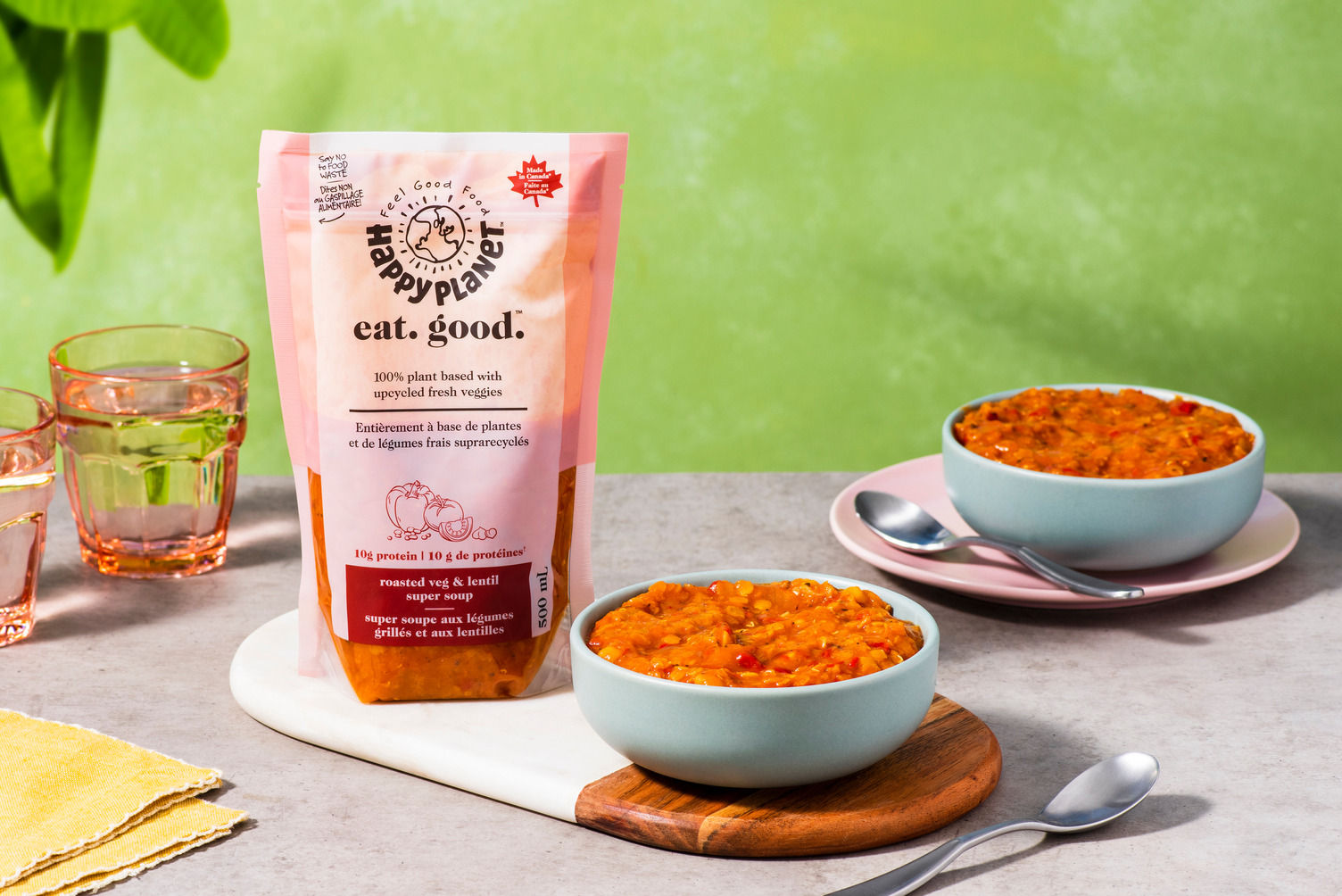 Soupe légumes grillés et lentilles Happy Planet Recette | HelloFresh