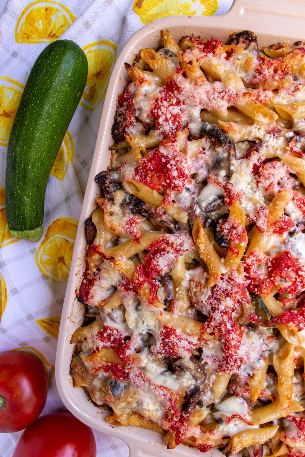 *Family Big Batch* Sausage Topped Veggie Pasta Alforno Recipe | HelloFresh