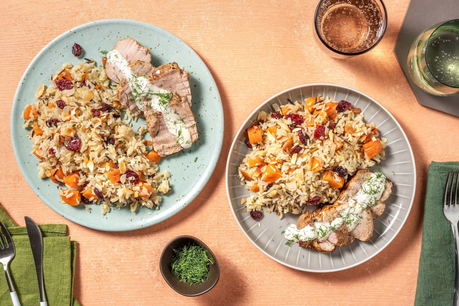 Pork tenderloin and wild rice pilaf | HelloFresh