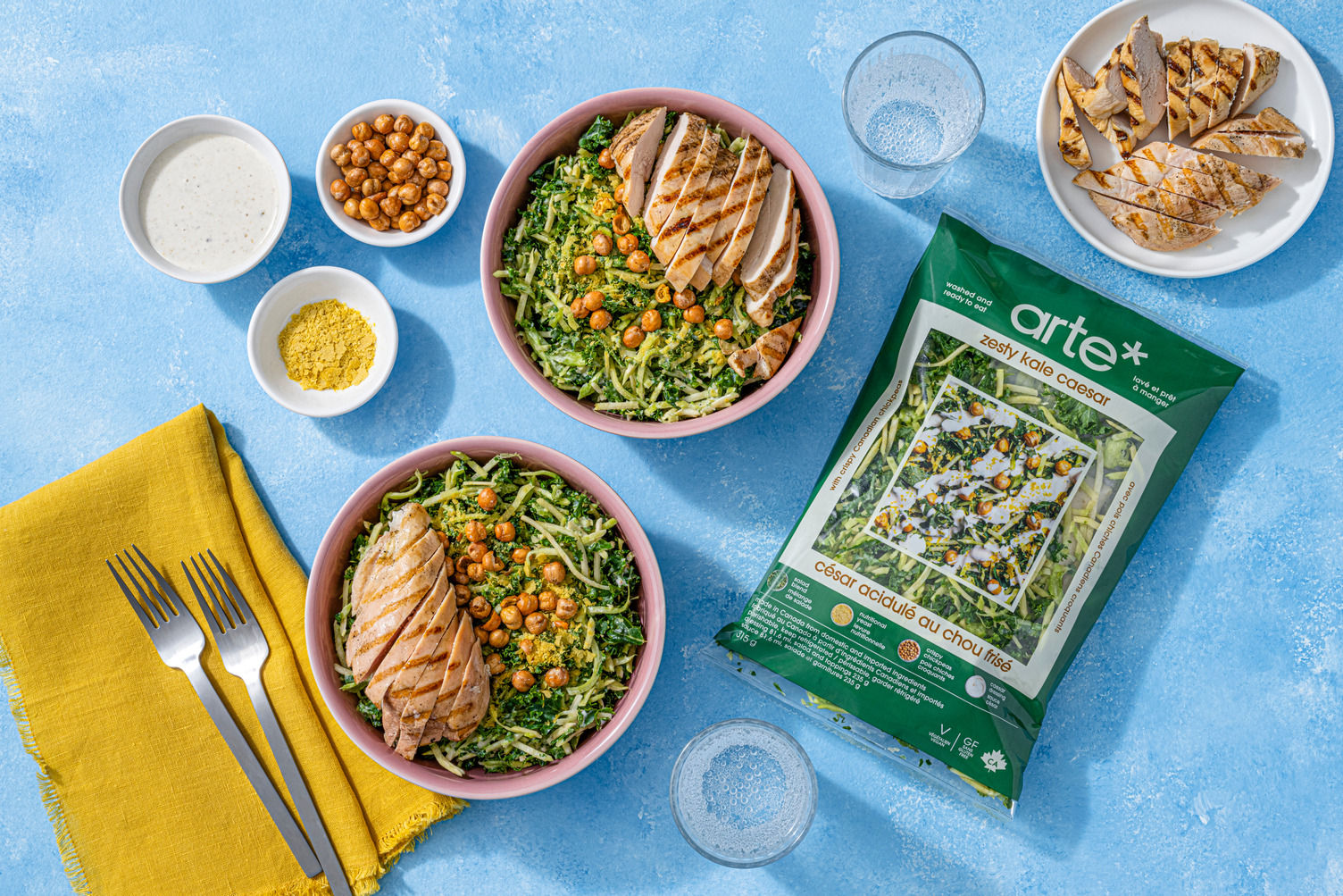 Zesty Kale Caesar Salad & Chicken Breast Combo Recipe | HelloFresh