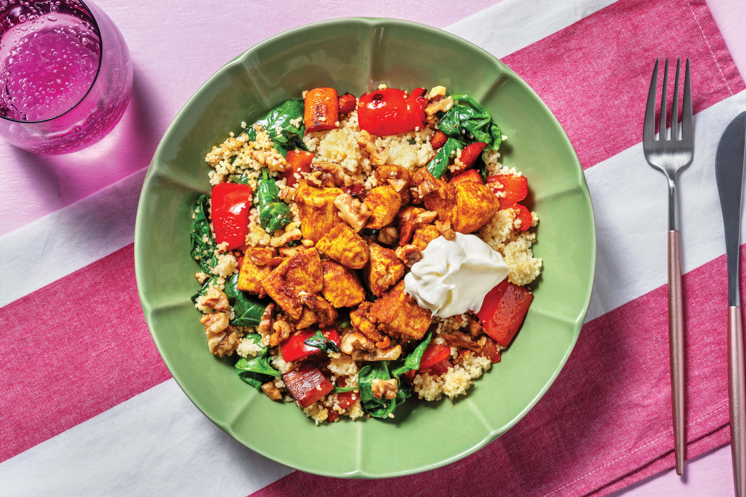Chicken & Honey-Roasted Veggie Couscous Recipe | HelloFresh