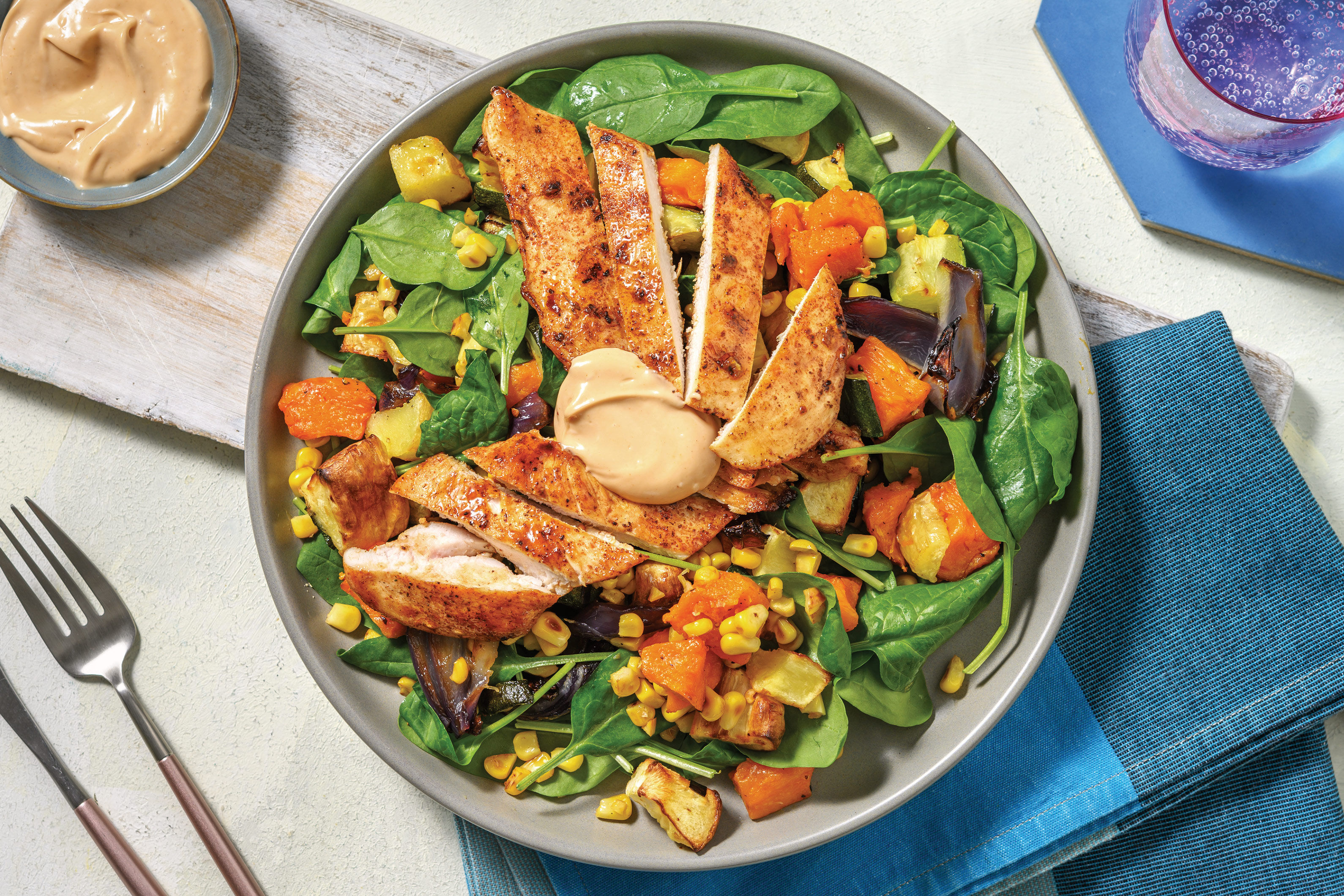 American-Style Chicken & Roast Veggie Toss Recipe | HelloFresh