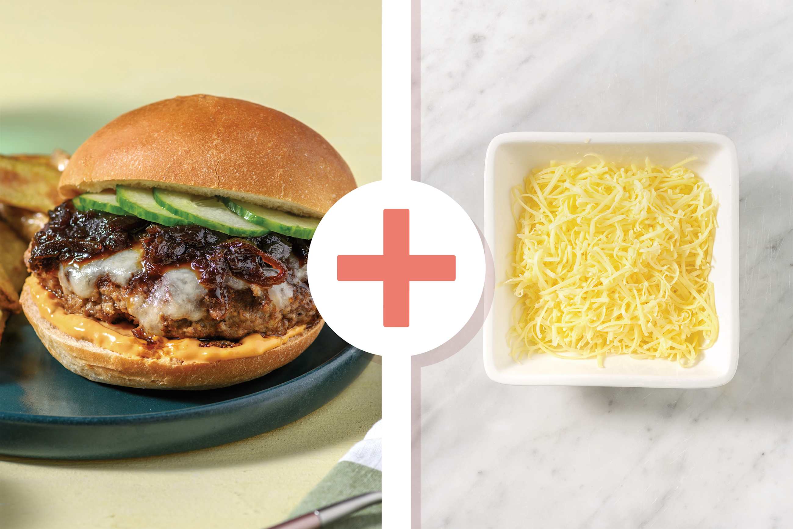 American Double Cheeseburger & Wedges Recipe | HelloFresh