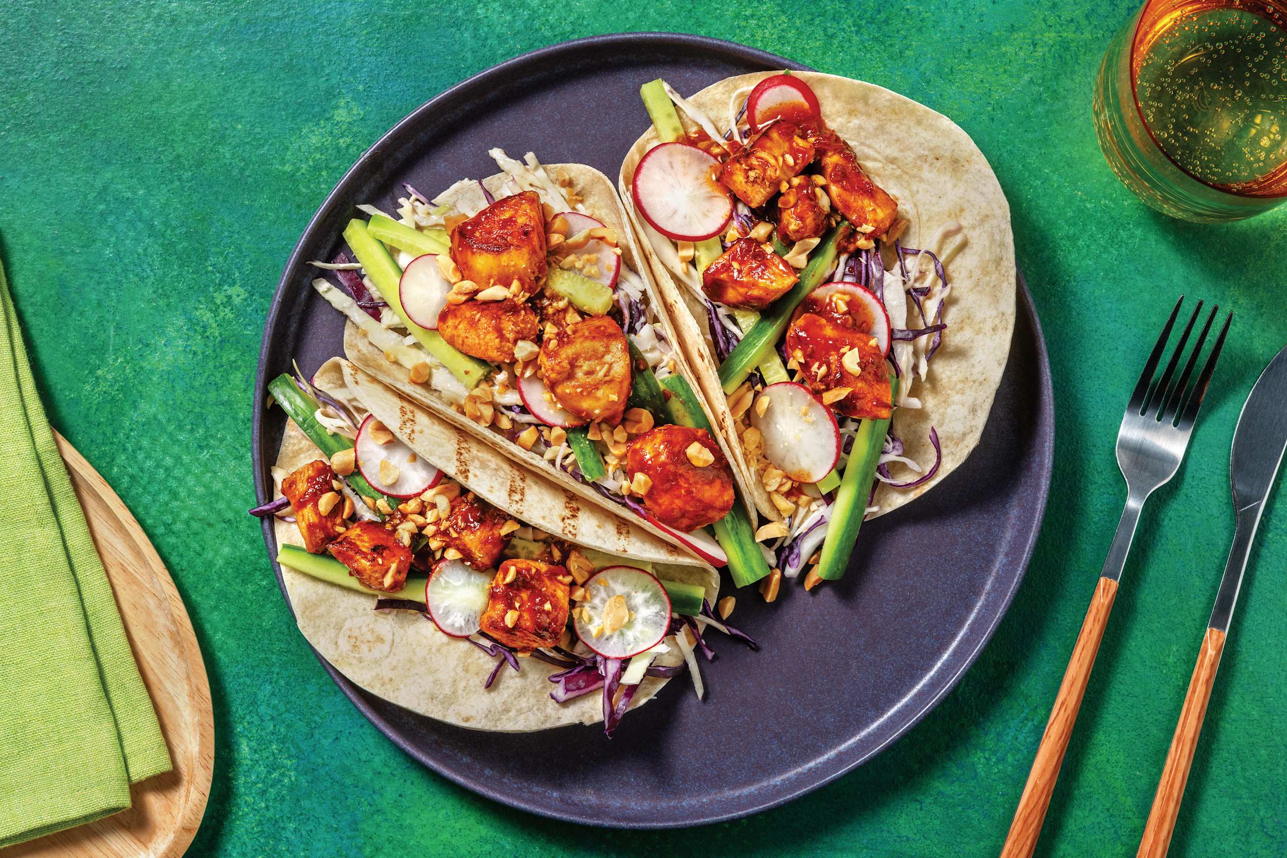 Sichuan Chicken Tacos & Soy Slaw Recipe | HelloFresh