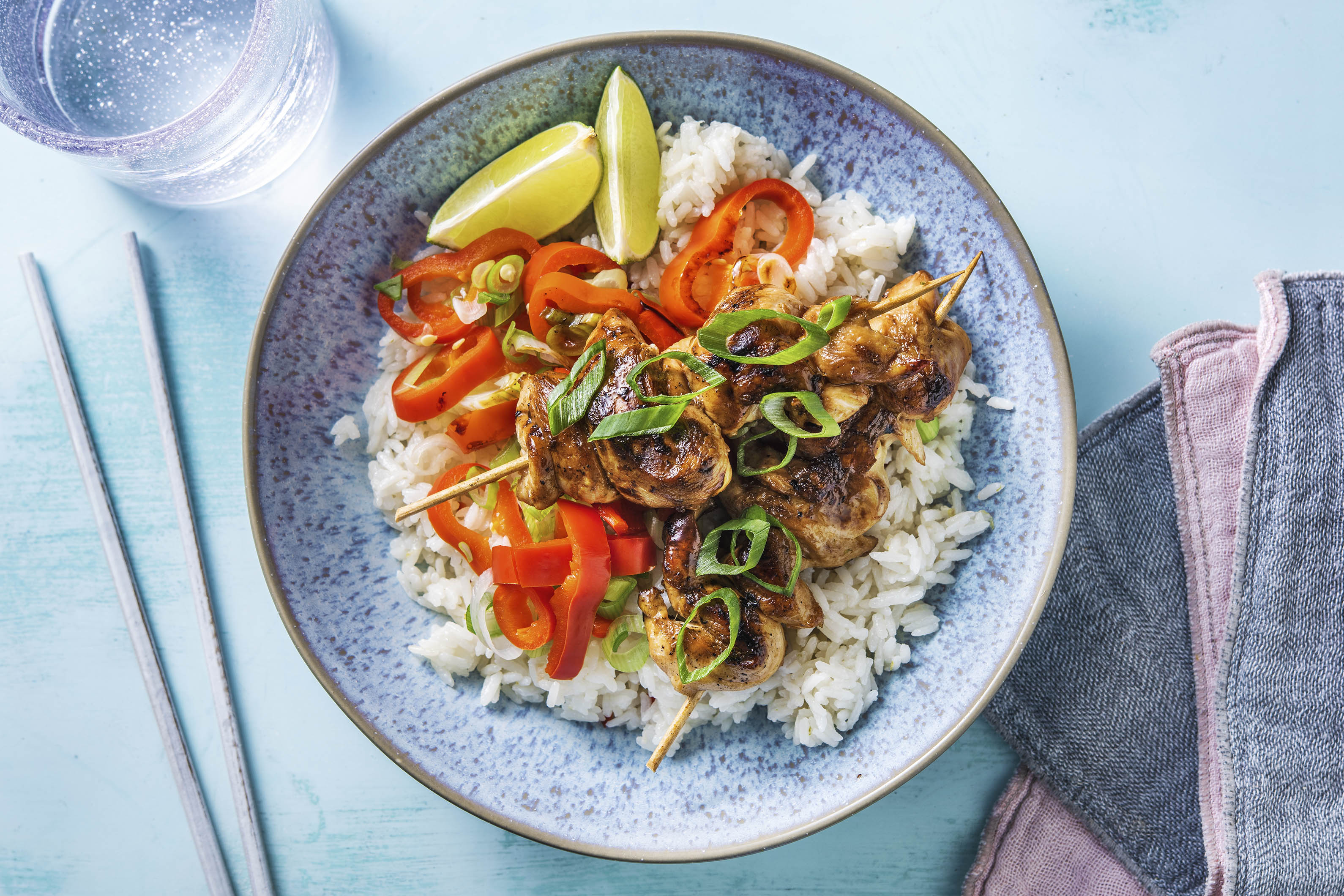 Asiatische Hähnchenspieße Rezept | HelloFresh