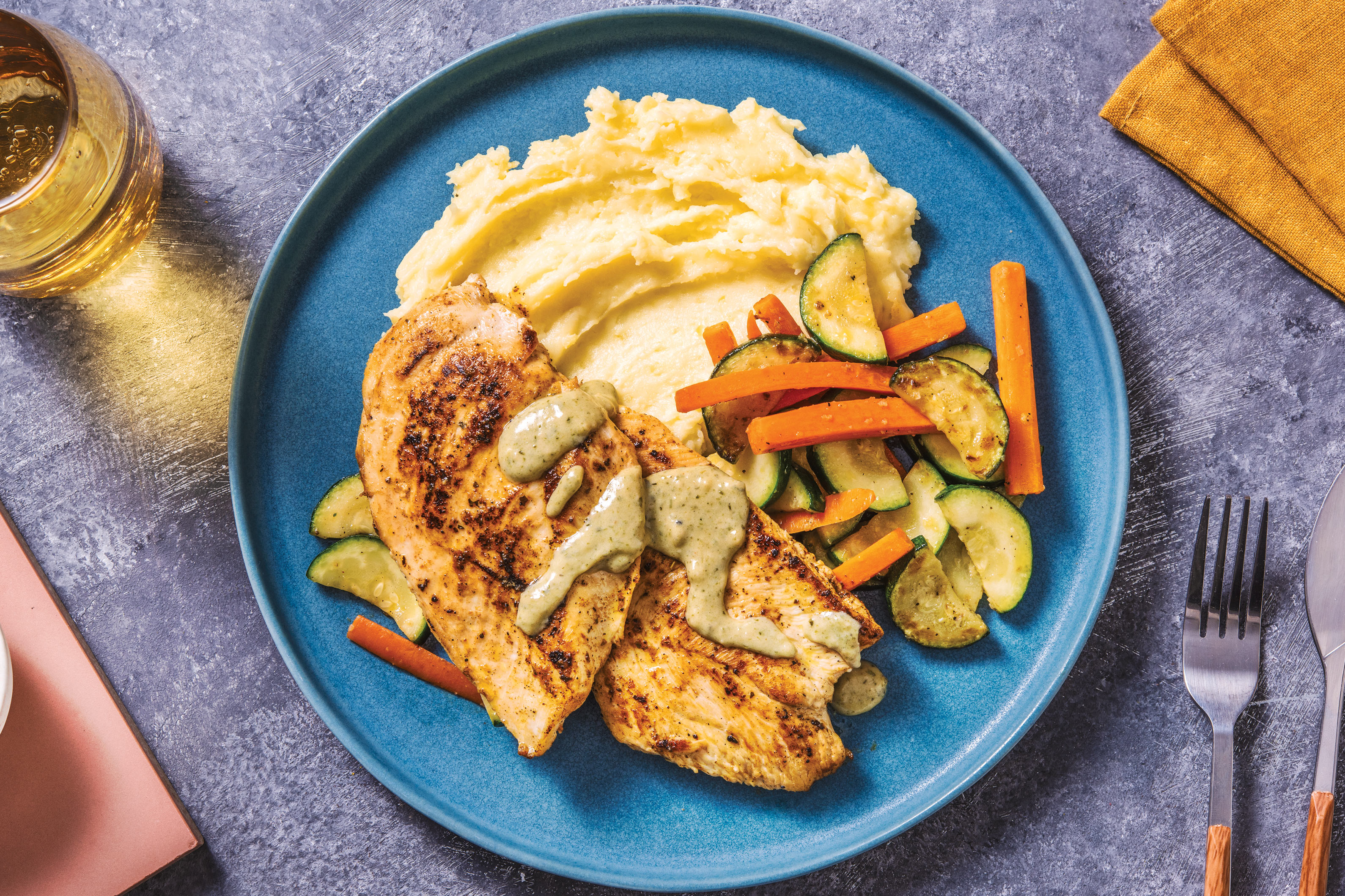 Sweet Mustard Chicken & Parmesan Mash Recipe | HelloFresh