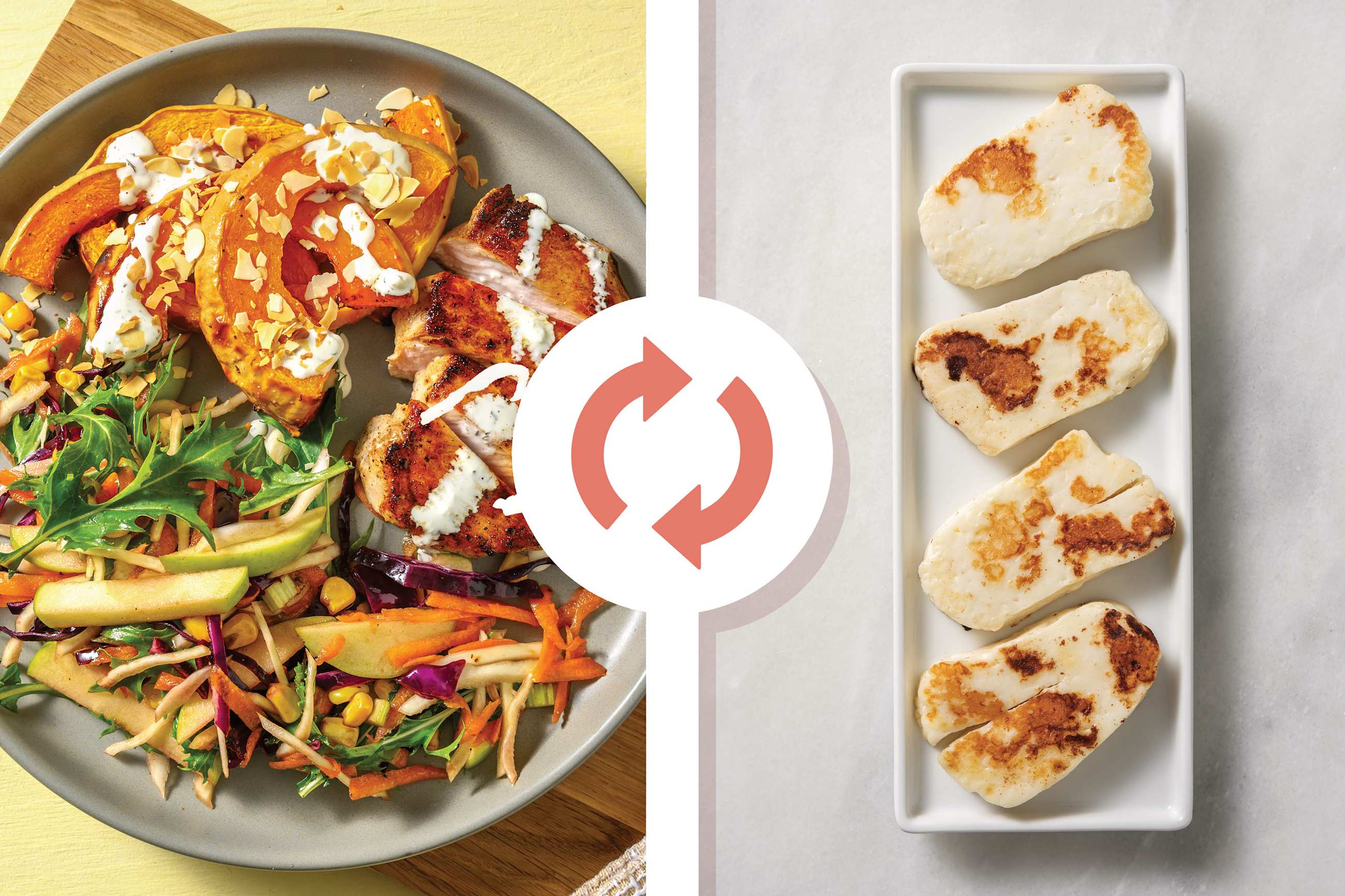 Aussie Haloumi & Pumpkin Wedges Recipe | HelloFresh
