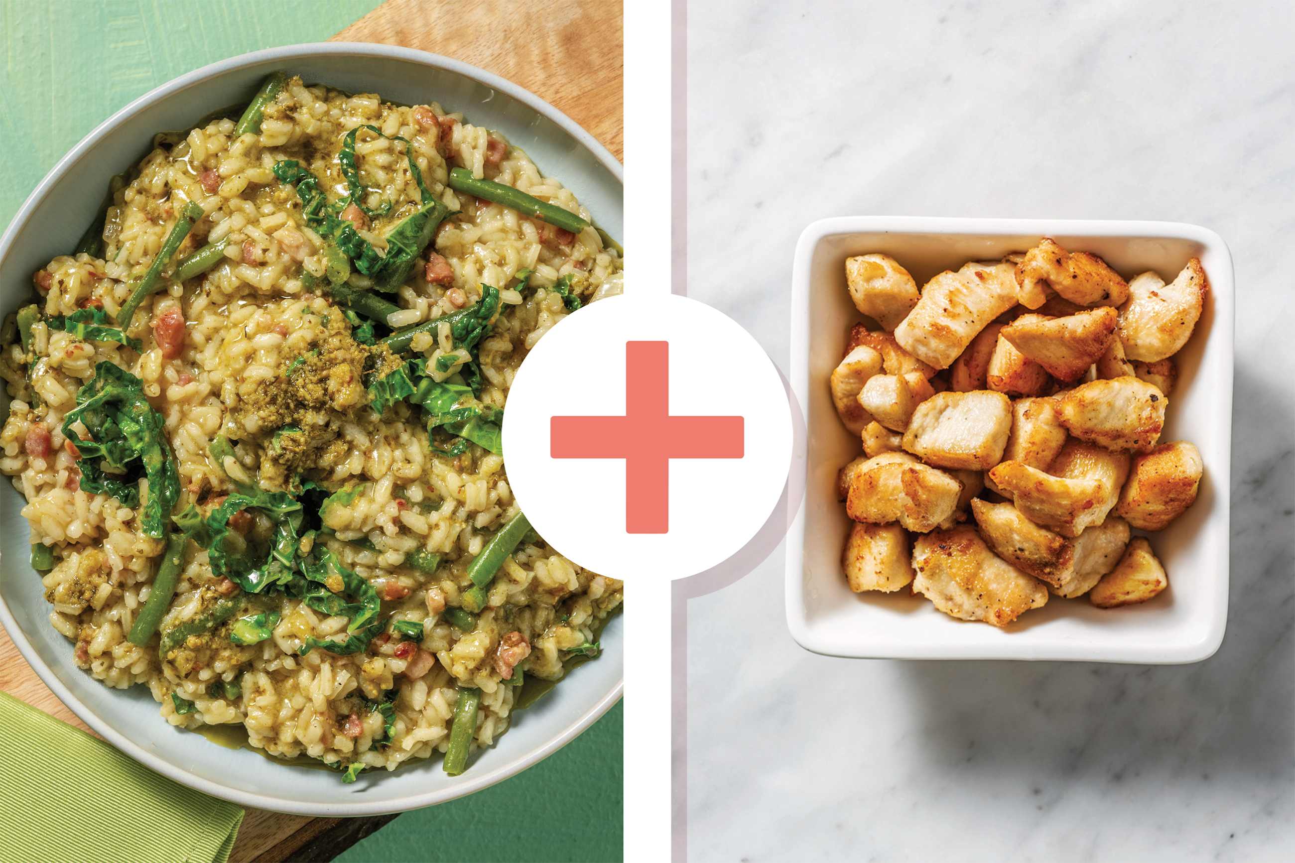 Chicken & Basil Pesto Risotto Recipe | HelloFresh