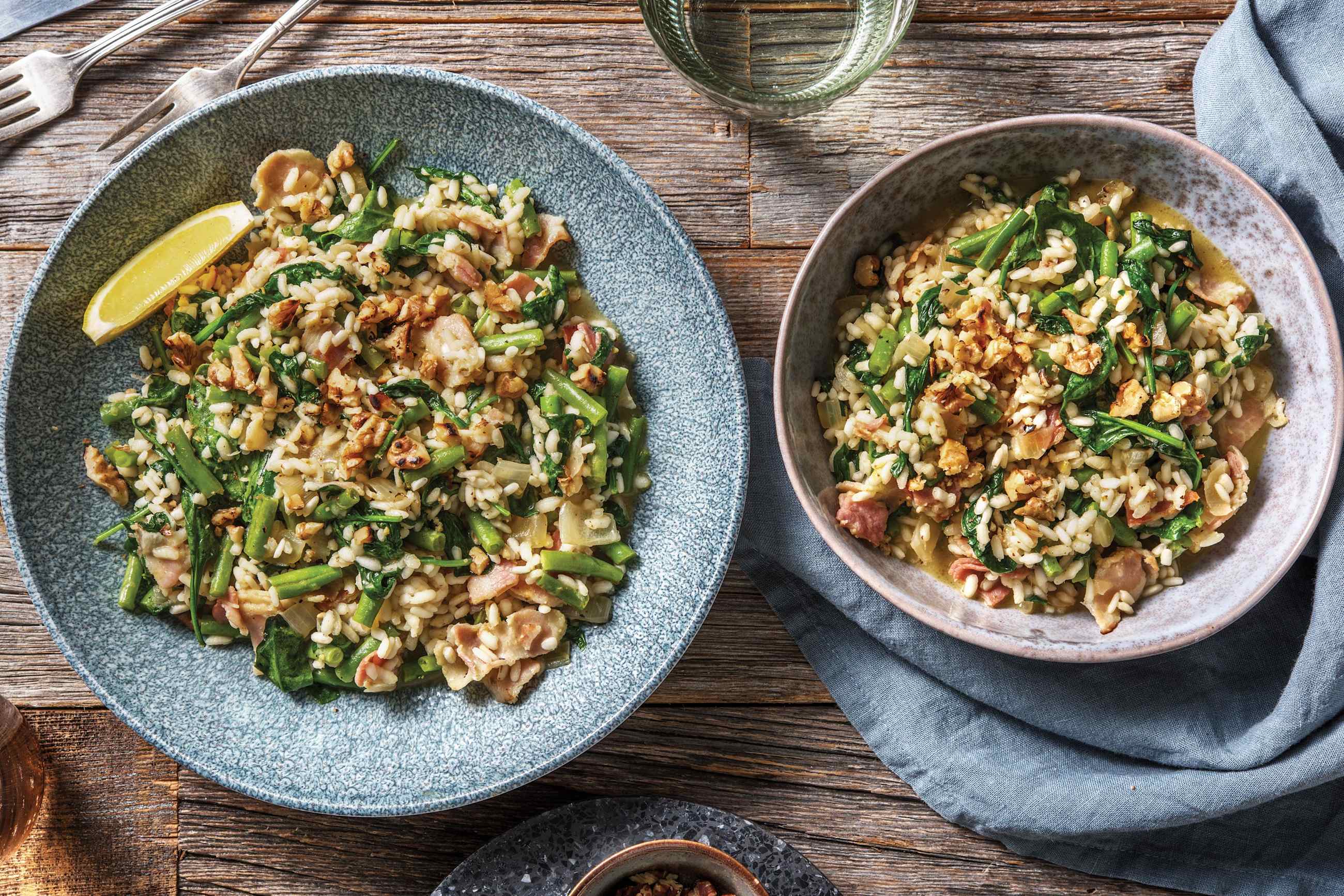 Basil Pesto & Bacon Risotto Recipe | HelloFresh